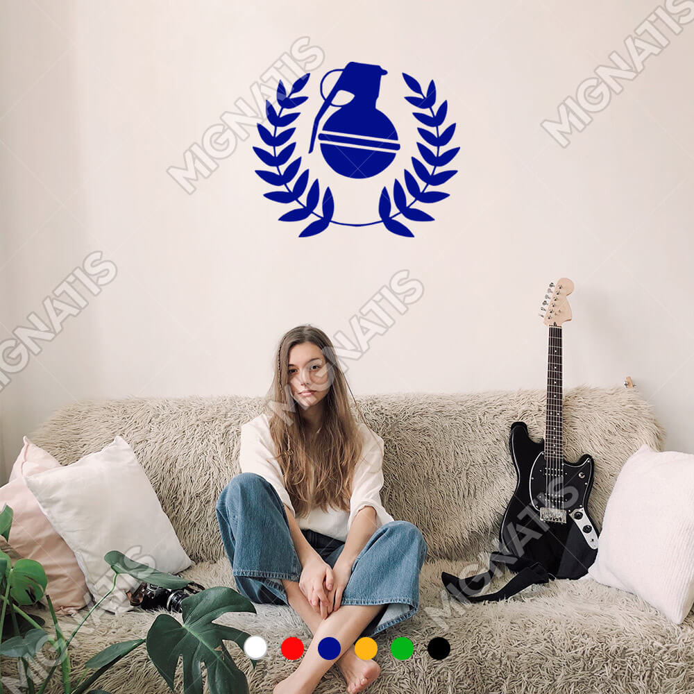 Pimli Bomba Askeri Logo Sticker Yapıştırma