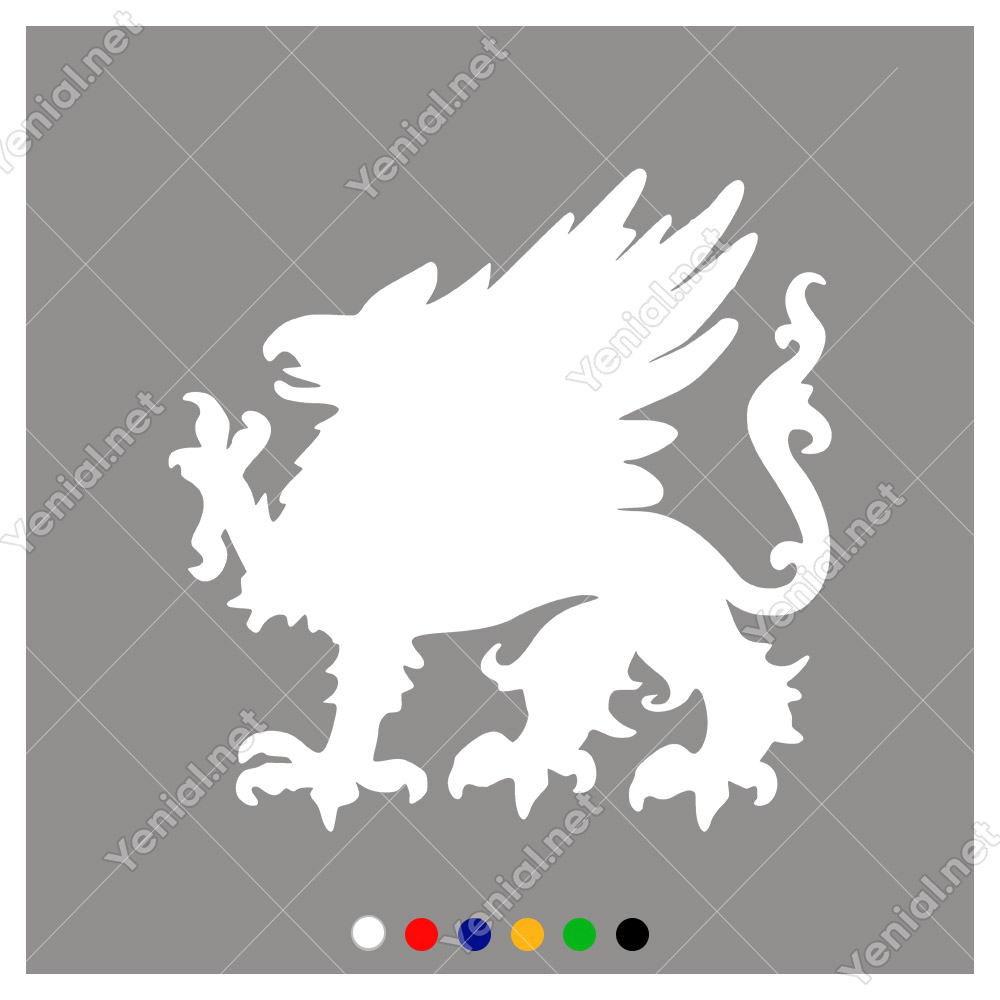 Ejderha Görünümlü Kanatlı Aslan Sticker