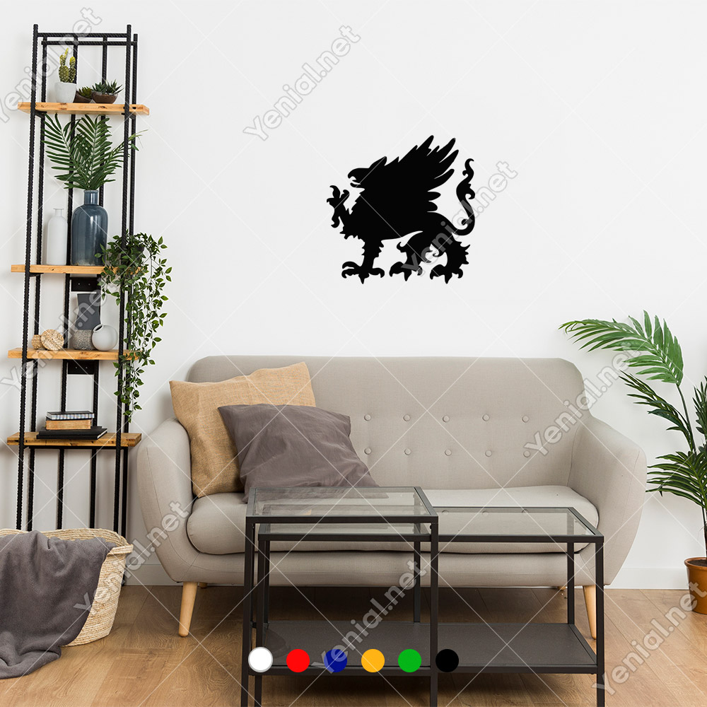 Ejderha Görünümlü Kanatlı Aslan Sticker