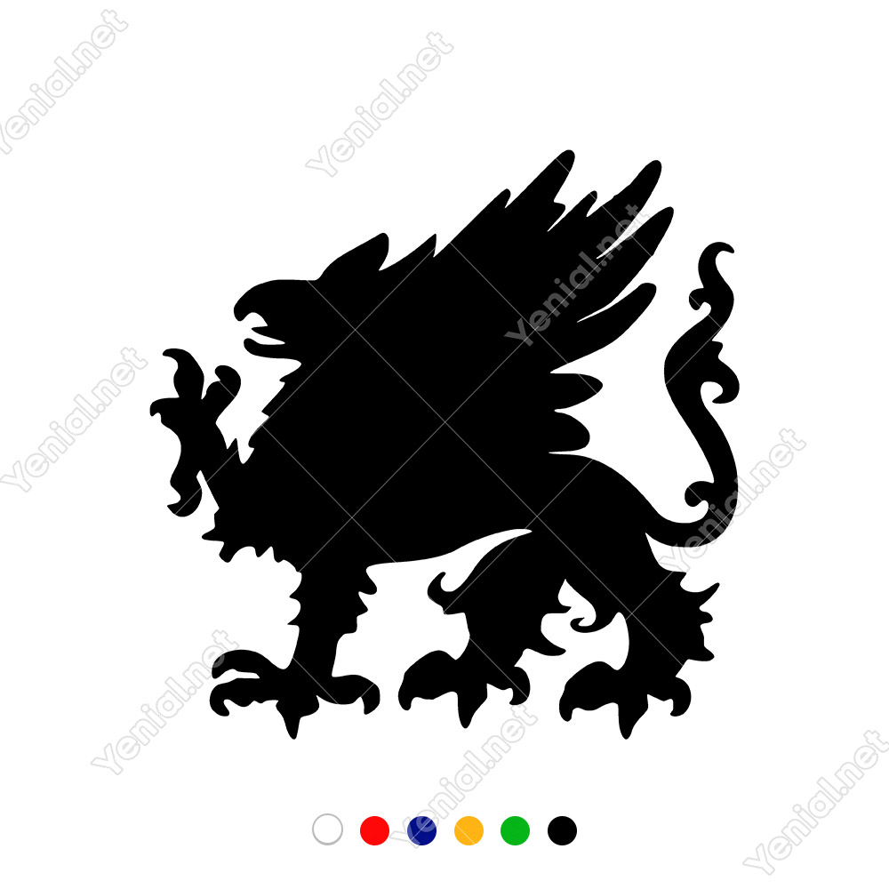 Ejderha Görünümlü Kanatlı Aslan Sticker